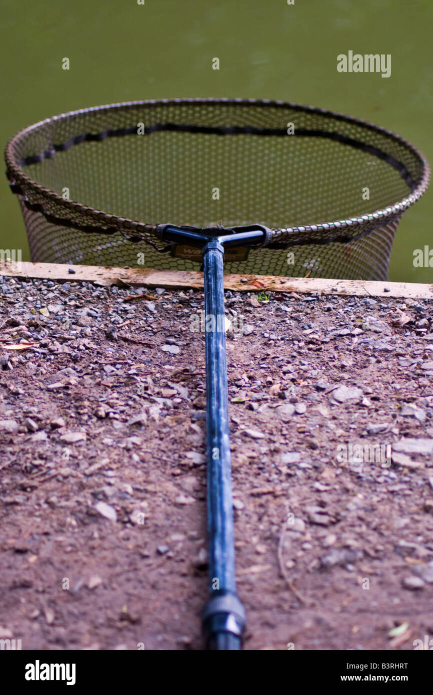 A colour portrait photograph of a fishing landing net (001 Stock Photo ...