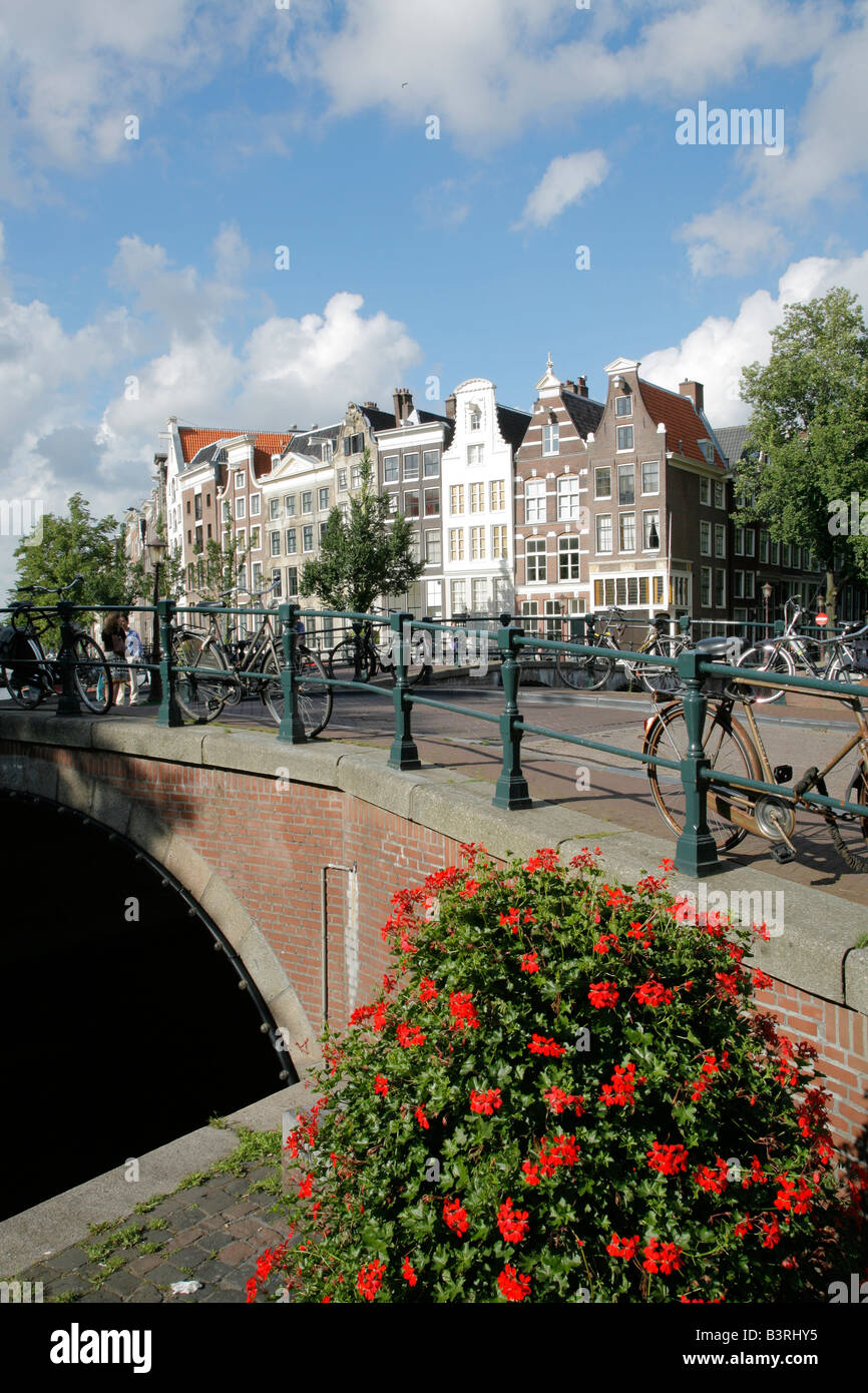 Canal and bridge, Amsterdam, Netherlands Stock Photo - Alamy