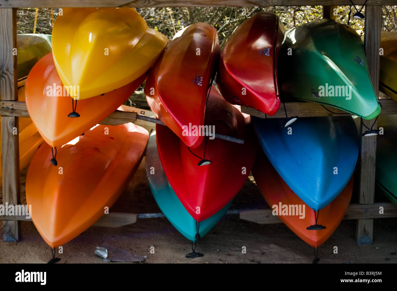Kayaks colors yellow orange hi-res stock photography and images - Alamy