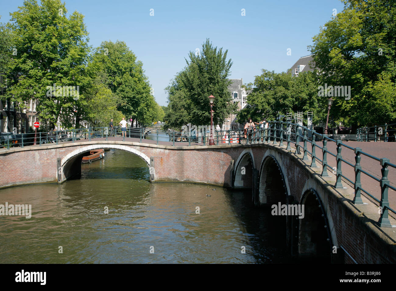 Canal and bridge, Amsterdam, Netherlands Stock Photo - Alamy