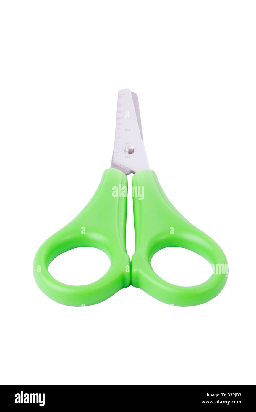 Safety scissors isolated on white background Stock Photo - Alamy
