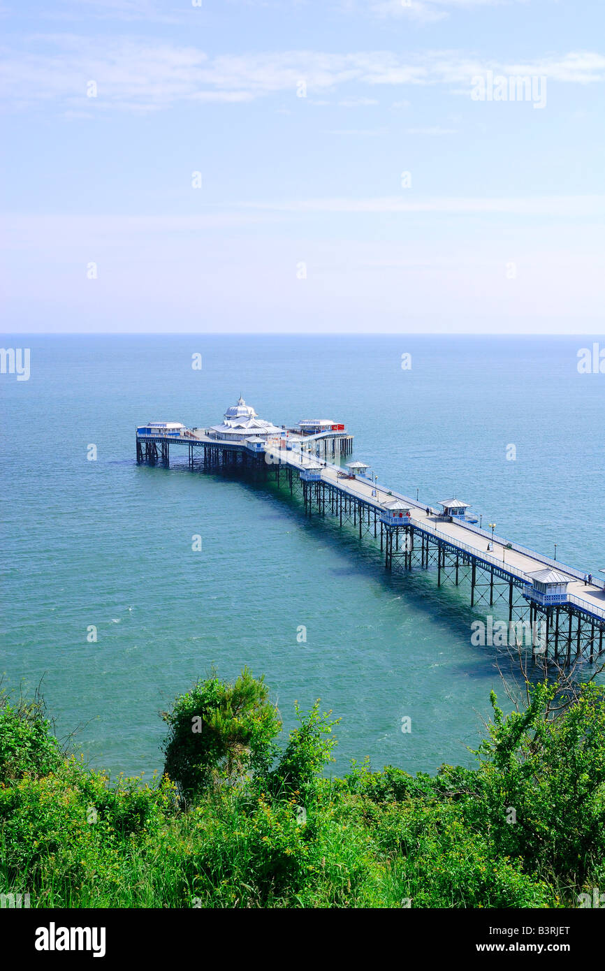 Llandudno pier in North Wales as seen from the Great Orme cable car ...