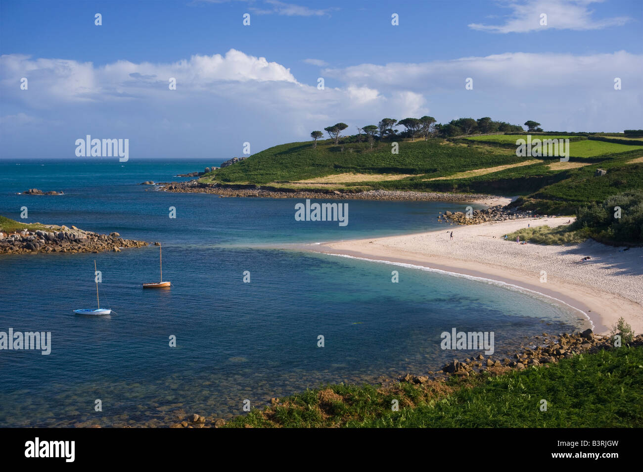 Beach at Pelistry Bay St Marys Isles of Scilly England Uk Stock Photo ...