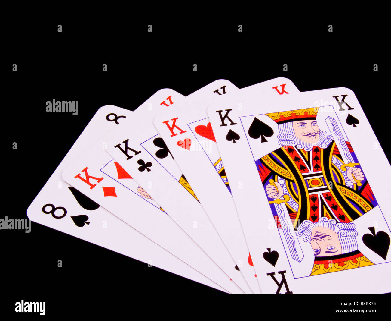 Poker Hand Four of a Kind Stock Photo - Alamy