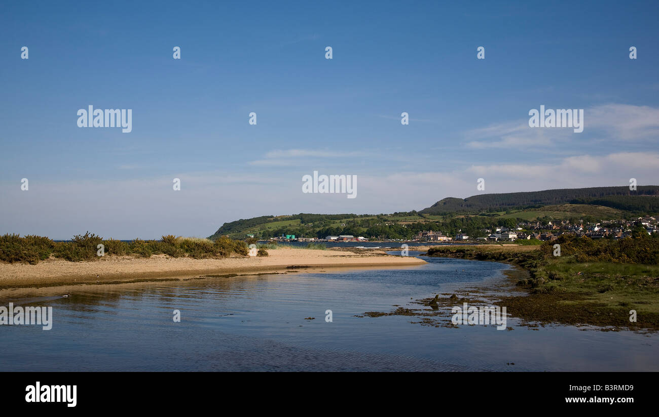 General view of Brodick beach on the Isle of Arran in south west ...