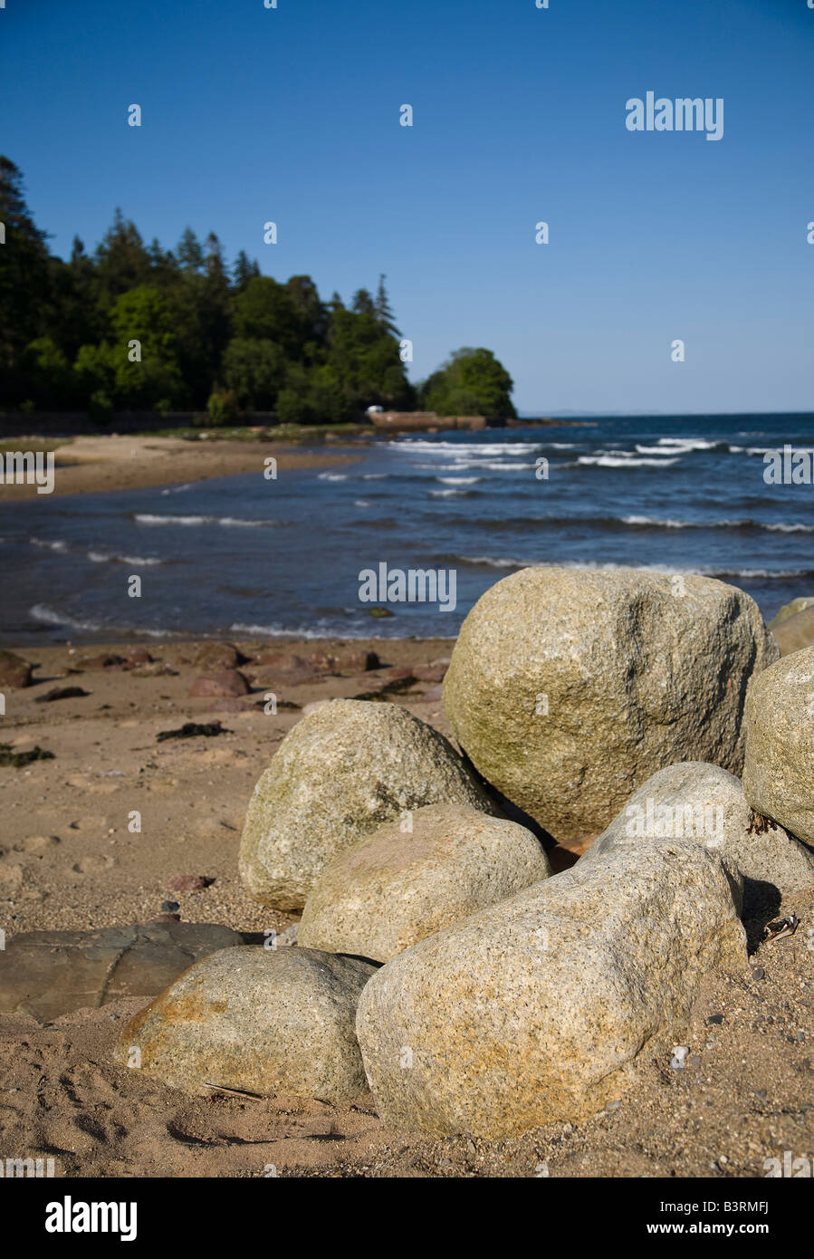 General view of Brodick beach on the Isle of Arran in south west ...