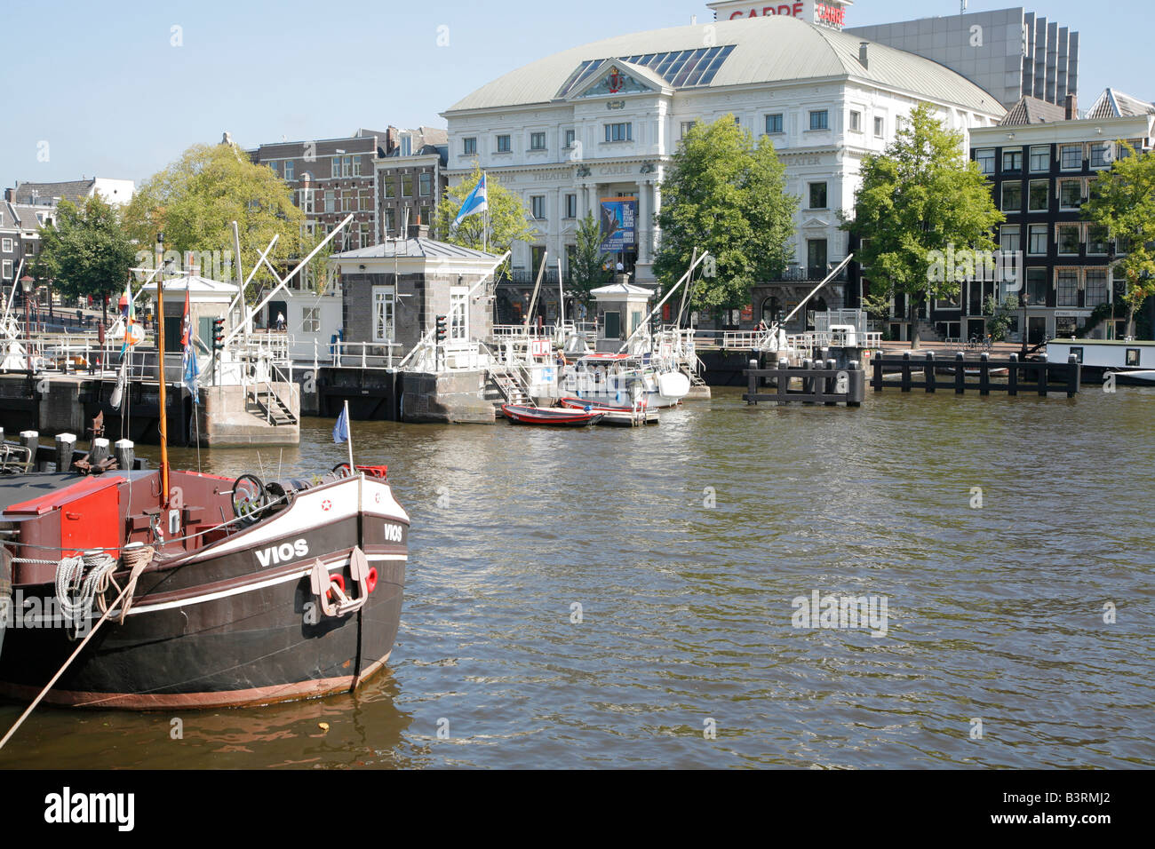 Lock gate on the canal, Amsterdam, Netherlands Stock Photo - Alamy