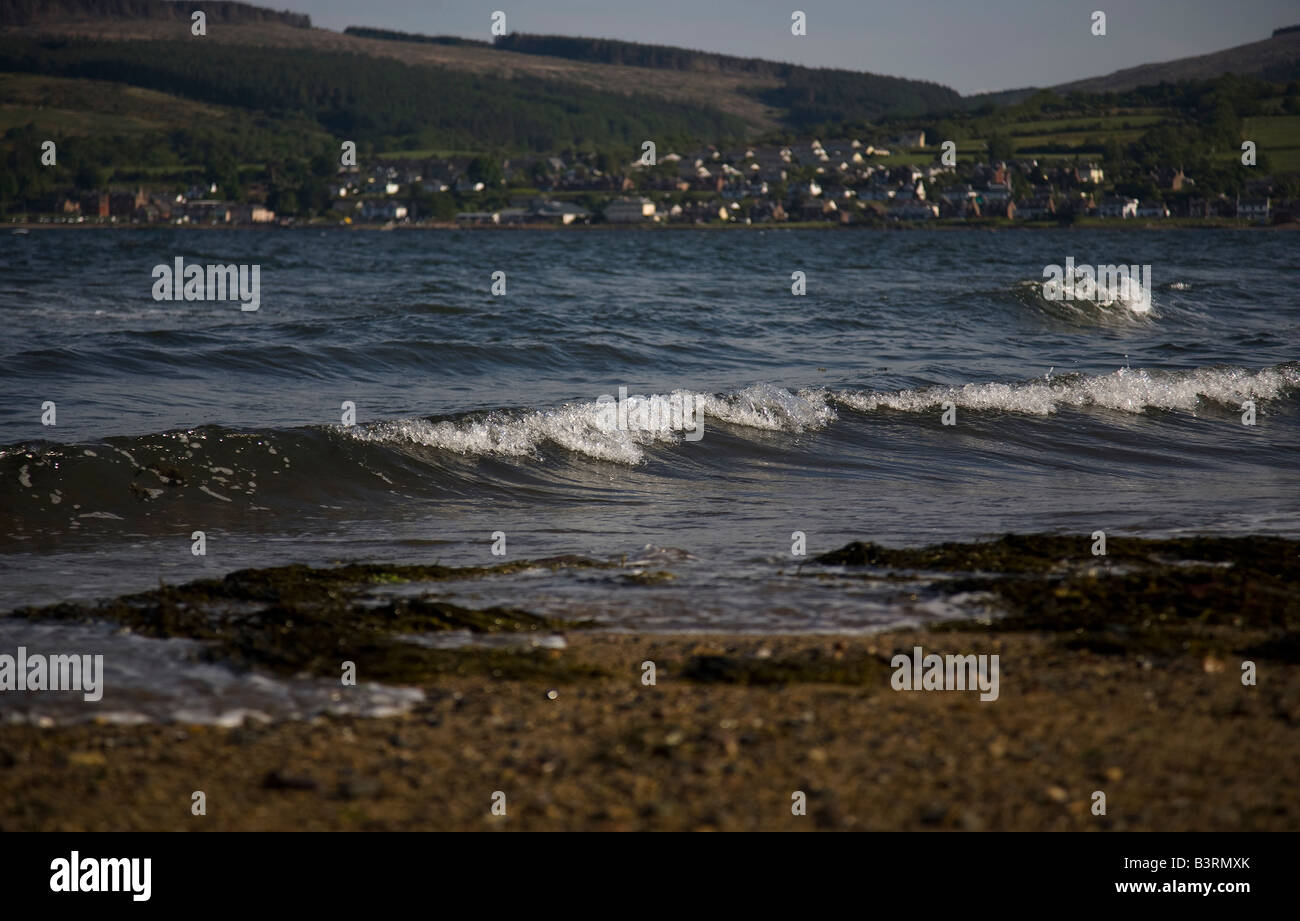 General view of Brodick beach on the Isle of Arran in south west ...