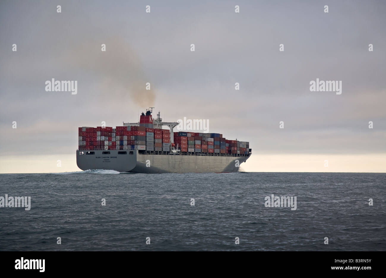 Large Container Ship heading west, down channel toward the Atlantic ...