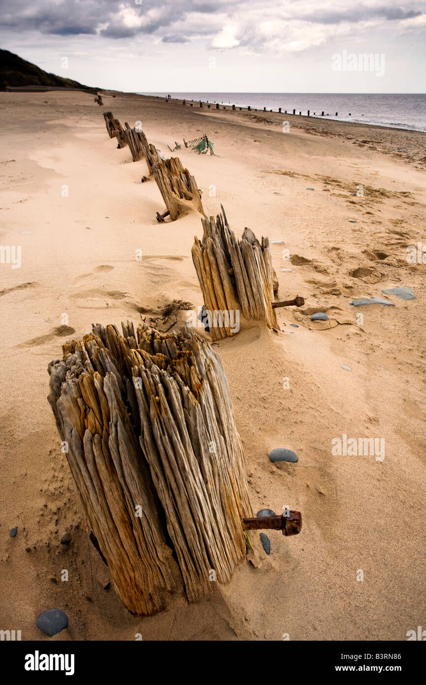 Posts in sand Stock Photo - Alamy