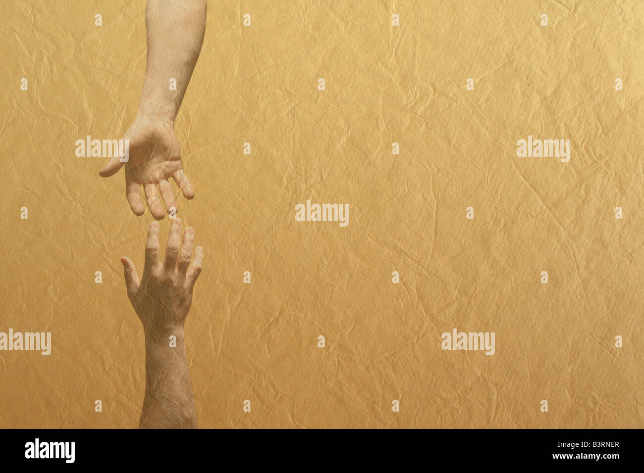 Two hands reaching towards each other Stock Photo - Alamy Two hands reaching towards each other Stock Photo - Alamy