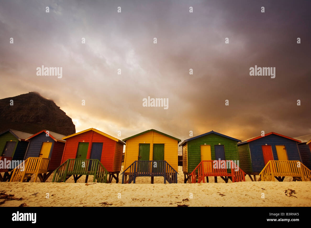 Changing huts, Muizenberg, Cape Town, South Africa Stock Photo - Alamy