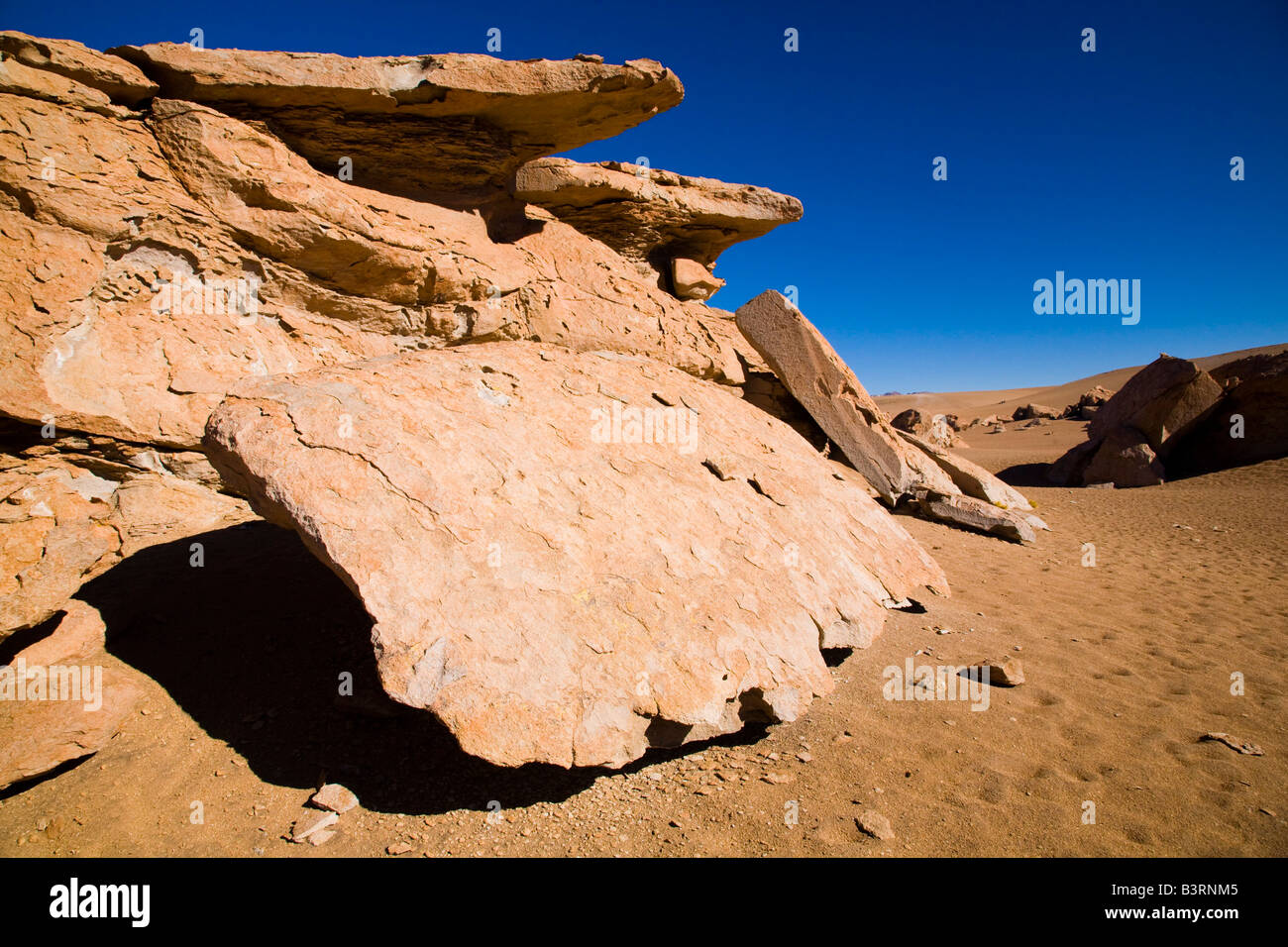Bolivia Southern Altiplano Rock formations high in the desert plateau ...