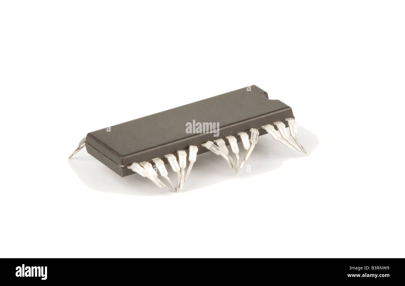 technology isolated computer electronic chip on white background with ...