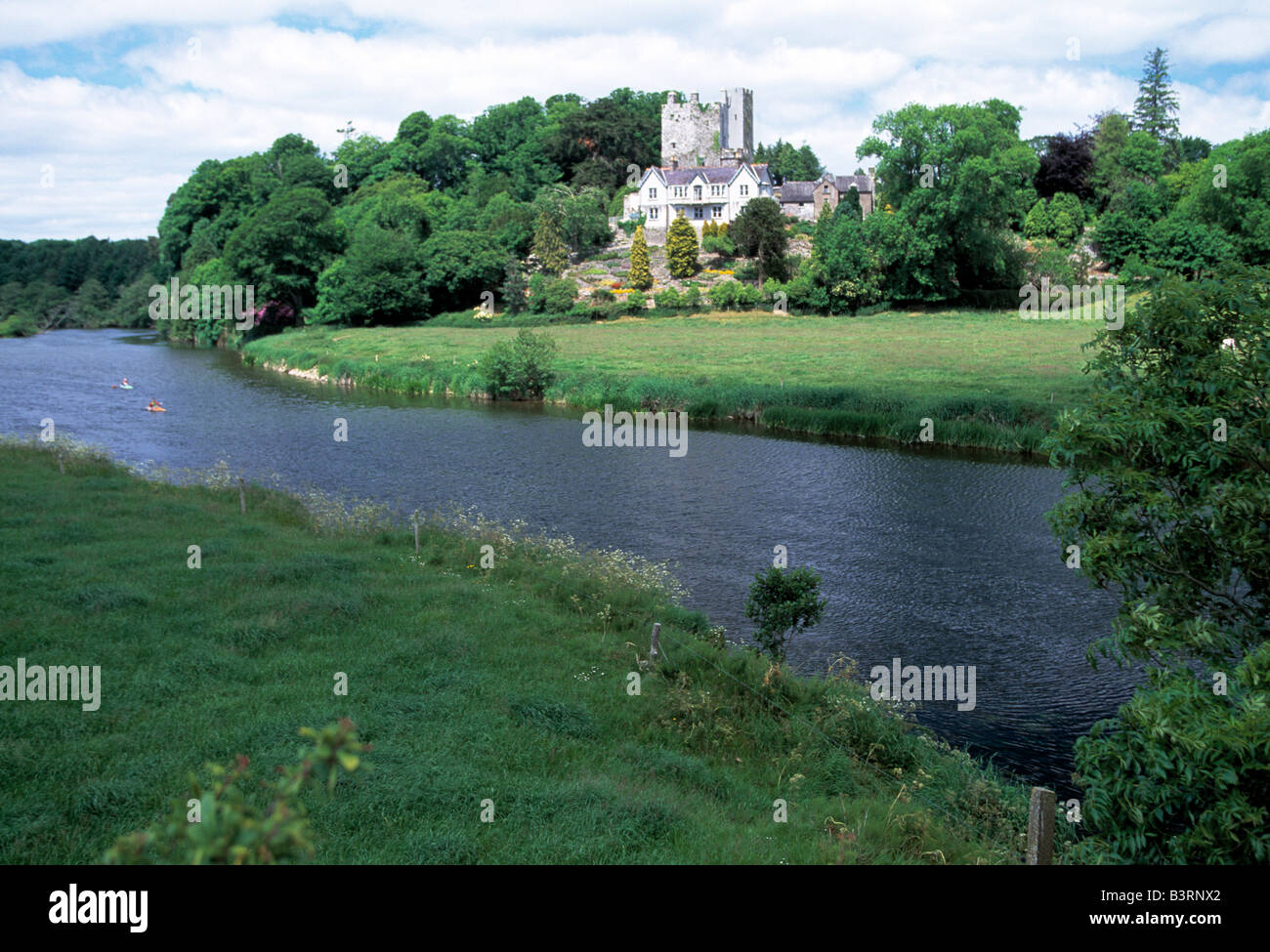 river blackwater passes through farming land,beauty in nature Stock ...