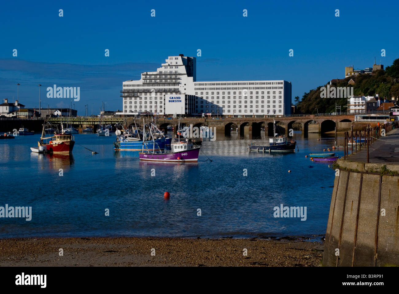 Europe UK england kent folkstone harbour Stock Photo - Alamy