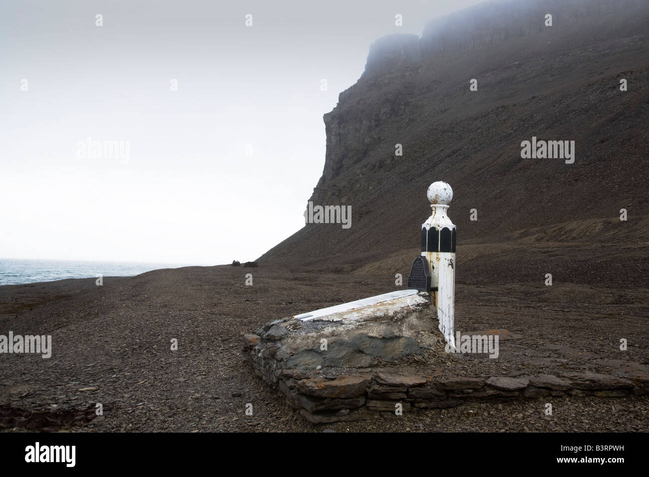 Memorial grave to Joseph René Bellot, French Arctic explorer, Nunavut ...