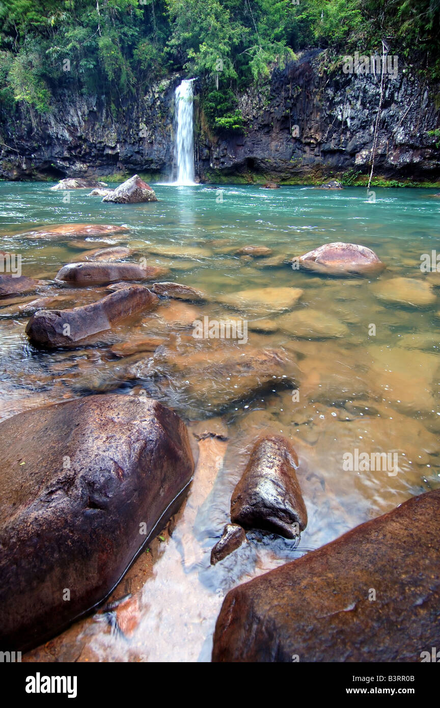 Waterfall into the Tully River in Tully Gorge National Park north ...