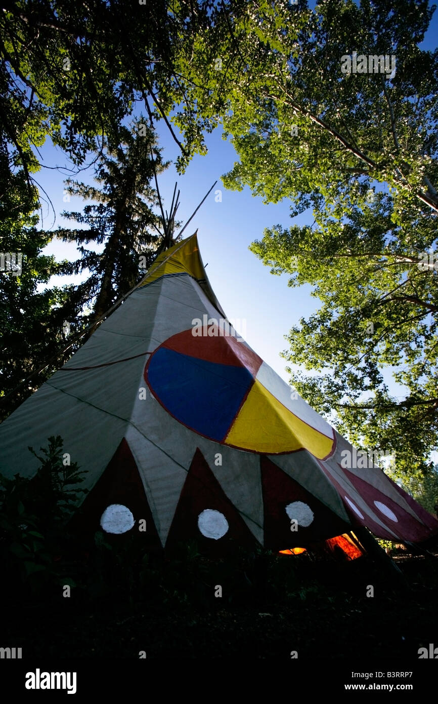 Tepee under trees Stock Photo - Alamy