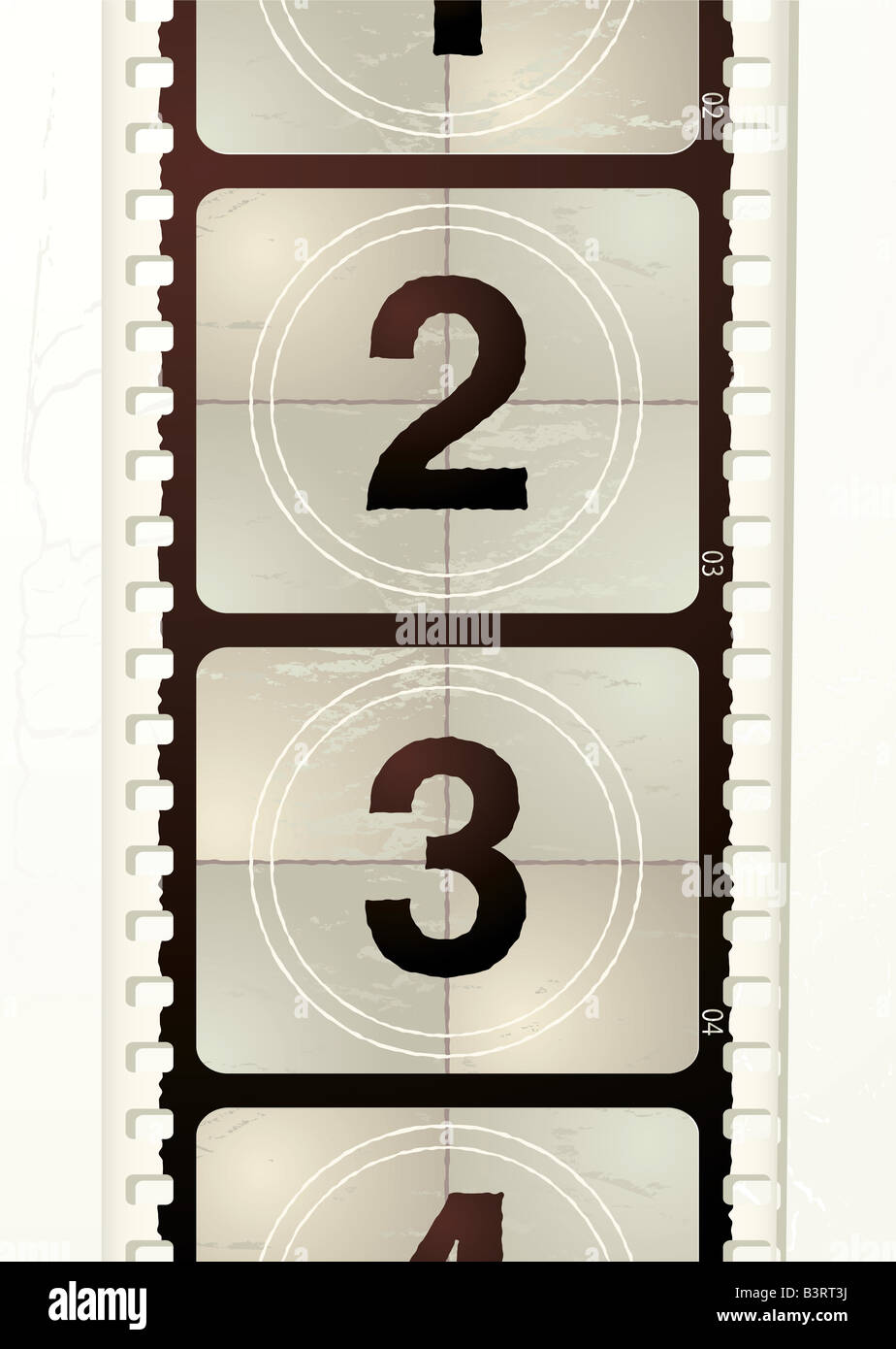 Movie film strip, numbers hi-res stock photography and images - Alamy