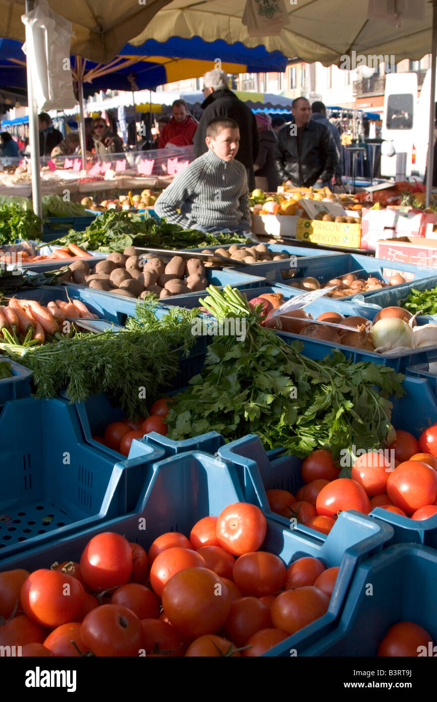 A bright morning at Midi Market, one of Europe's largest open air markets held each Sunday near ...