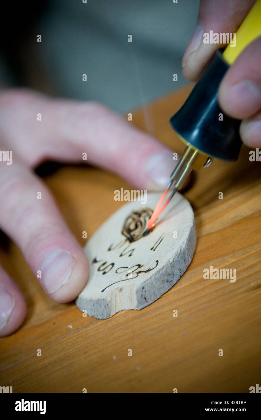 Pyrography technique hi-res stock photography and images - Alamy