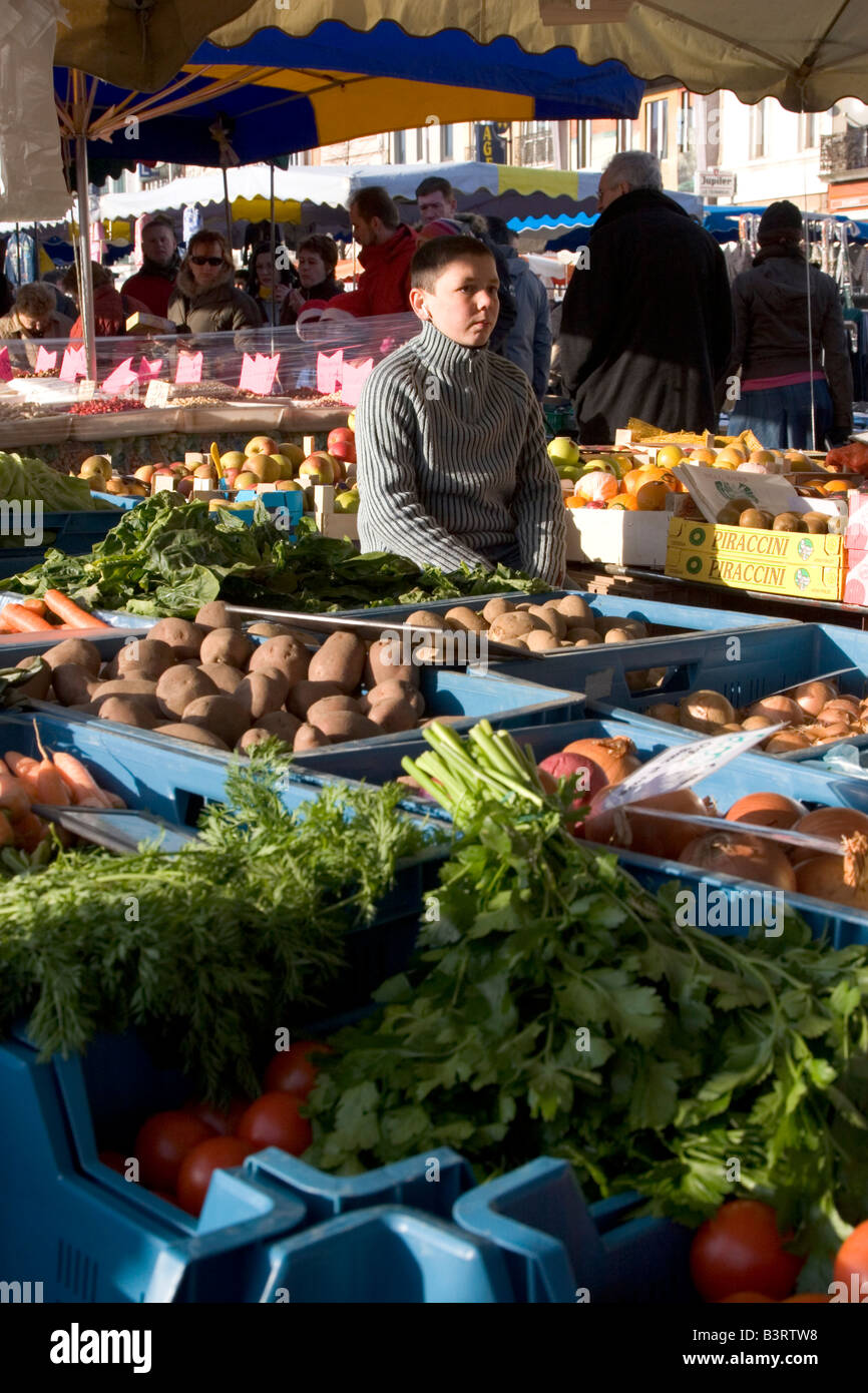 A bright morning at Midi Market, one of Europe's largest open air markets held each Sunday near ...