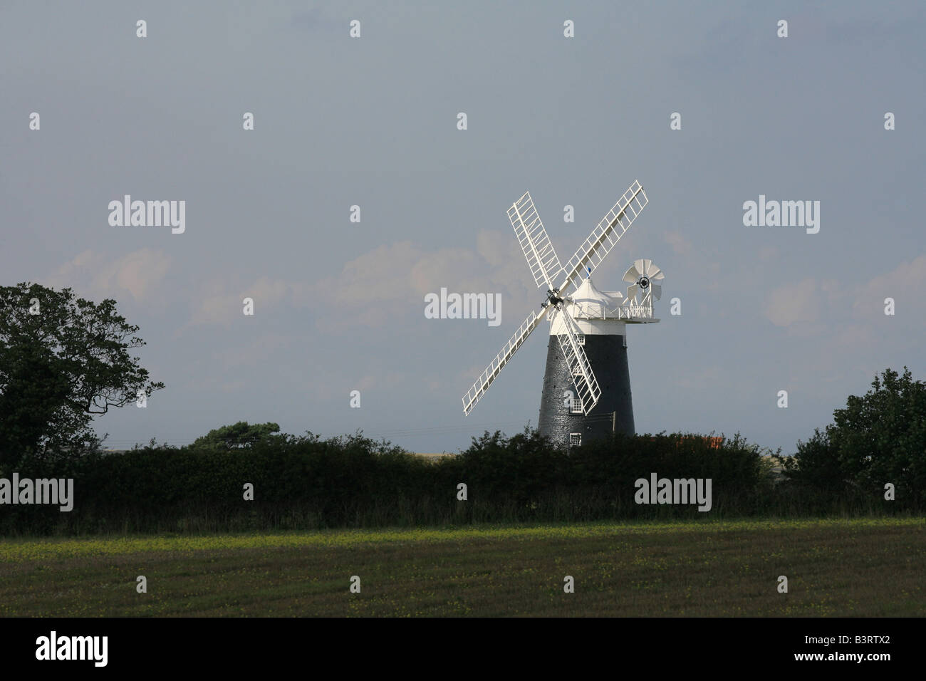 Windmill near Burnham Overy Staithe Norfolk UK Stock Photo - Alamy