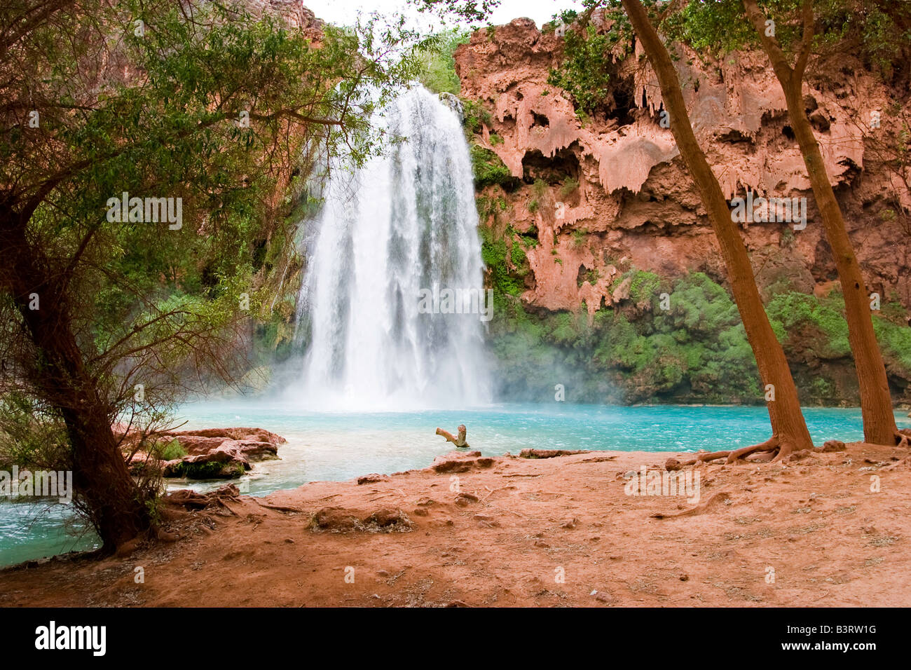 Havasu Waterfalls in Supai in the Grand Canyon Stock Photo - Alamy