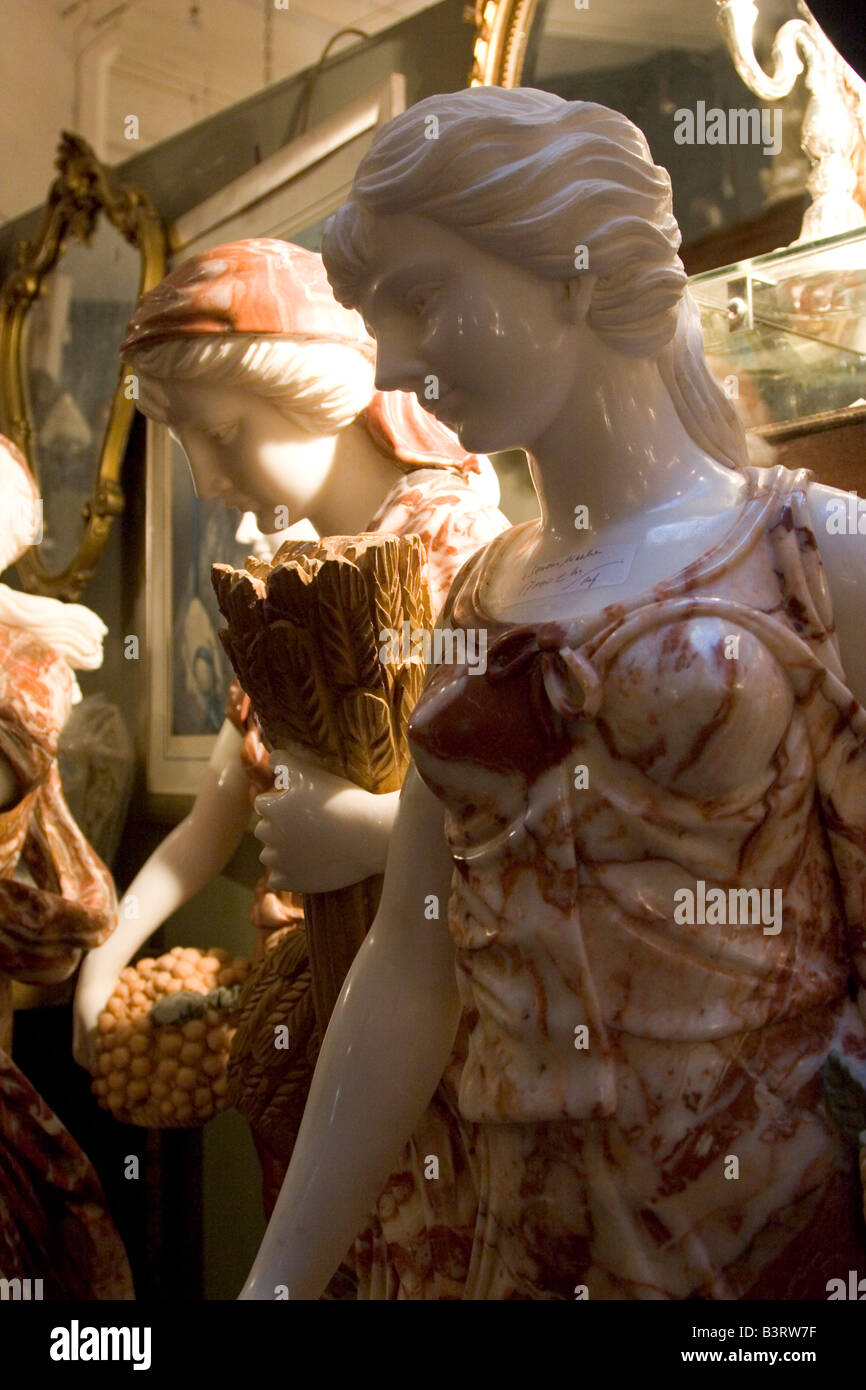 Wide range of various antiques and second hand items for sale in shops ...