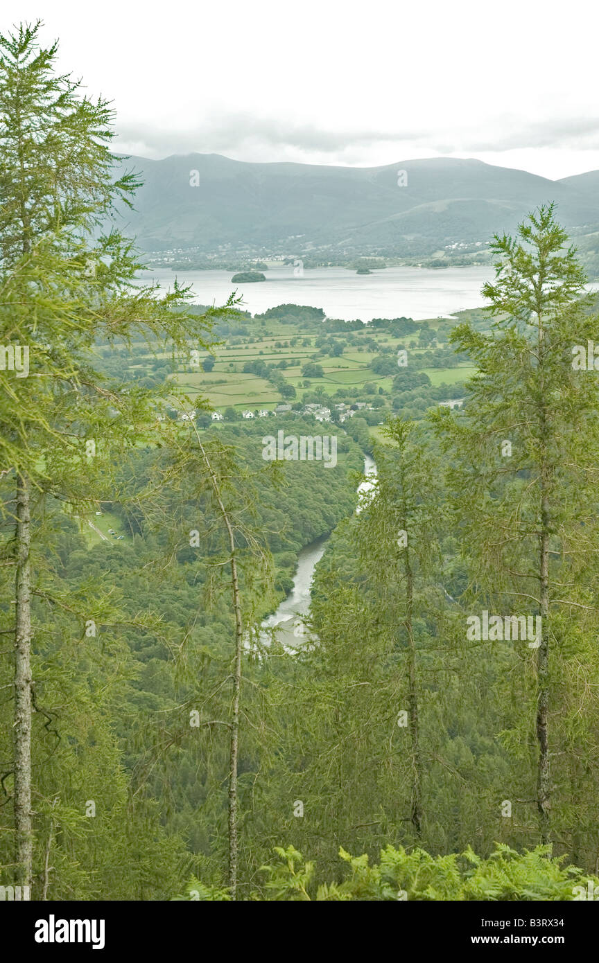 Derwent Water from Castle Crag Stock Photo - Alamy