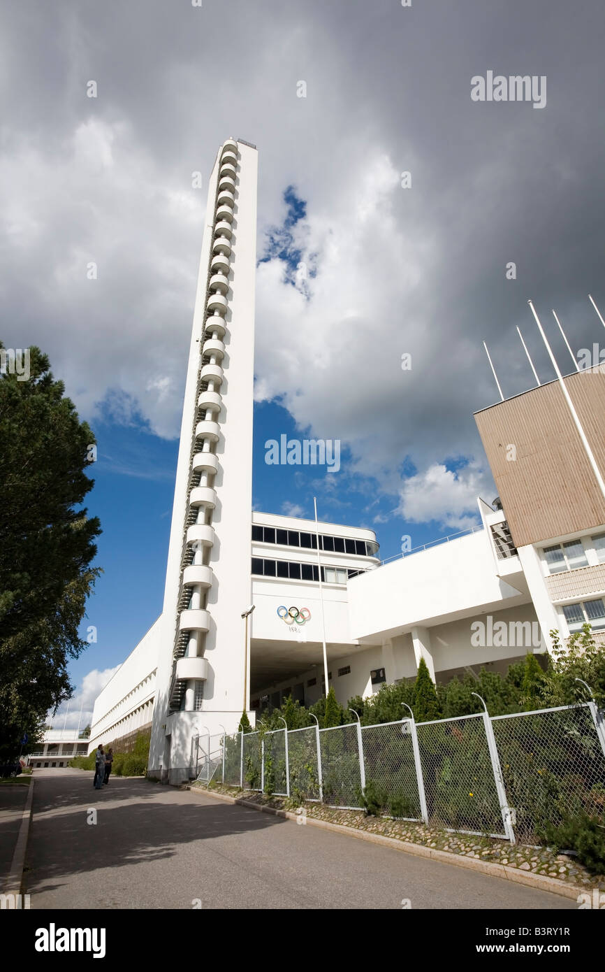Tower of the Olympic Stadium Helsinki Finland Stock Photo - Alamy
