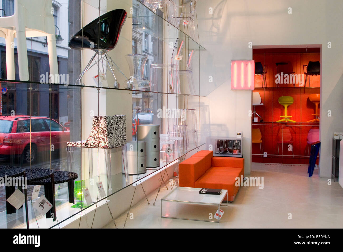Fashionable interiors store 'Kartell' selling plastic furniture and ...