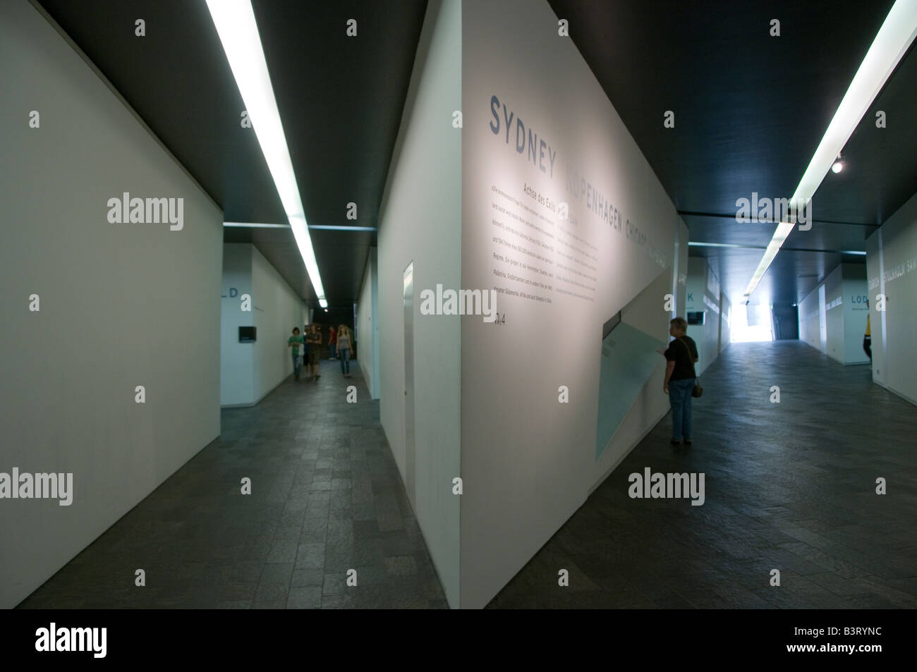 Interior view of the Jewish museum Judisches Museum designed by Daniel ...