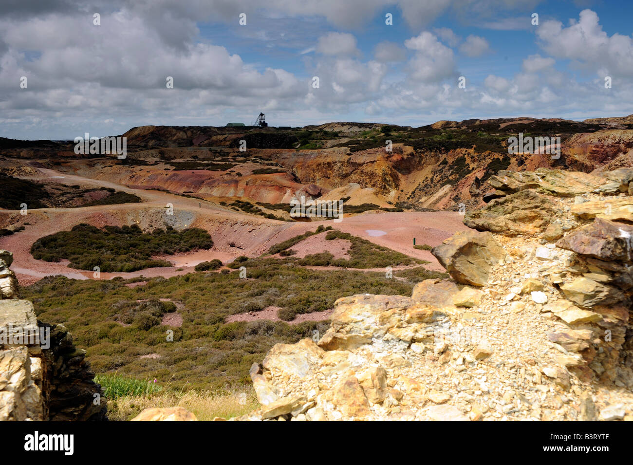 Parys Opencast copper mine Anglesey North Wales Stock Photo - Alamy