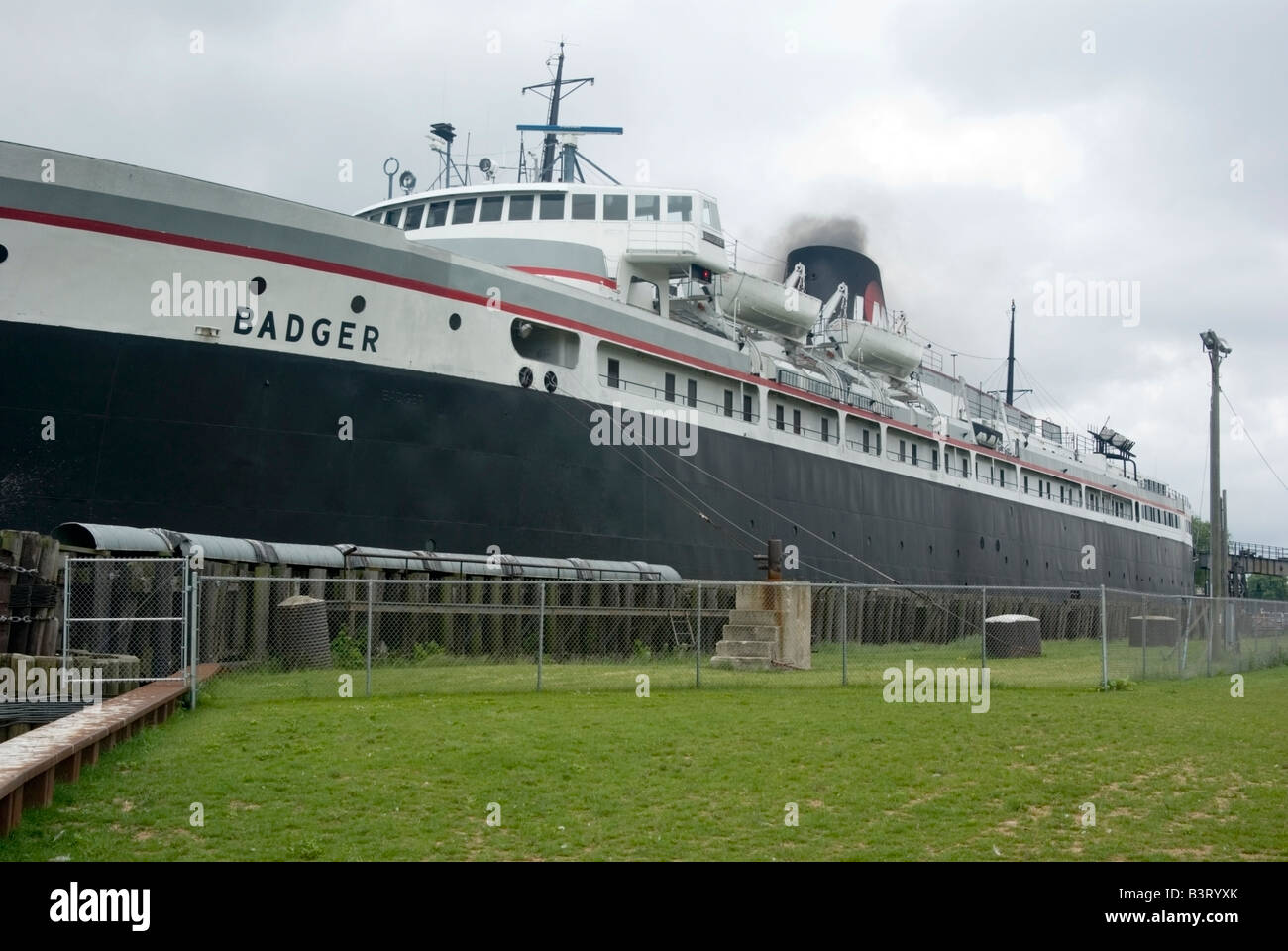 SS Badger Lake Michigan tourist passenger and vehicle ferry moored at ...