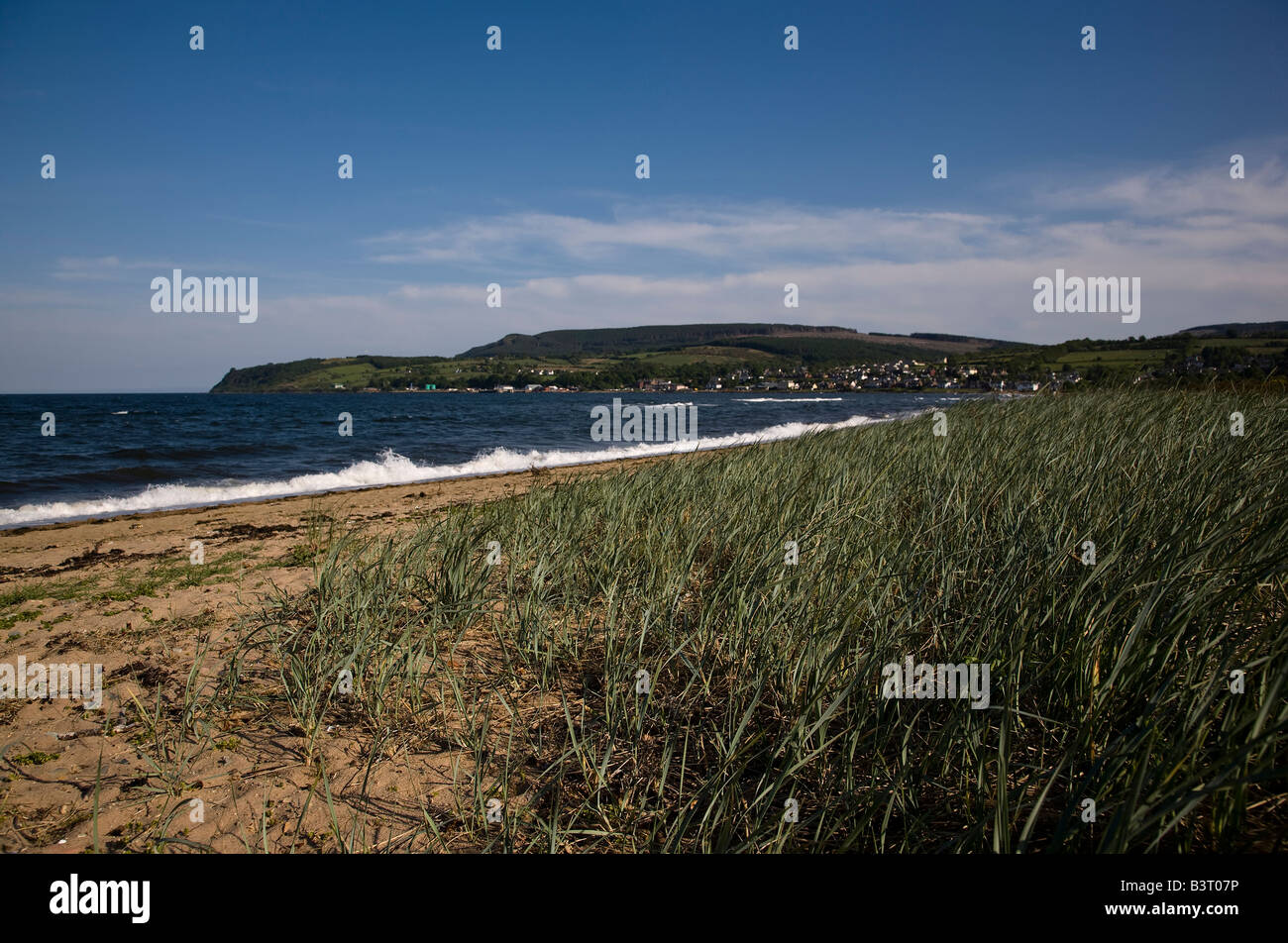 General view of Brodick beach on the Isle of Arran in south west ...