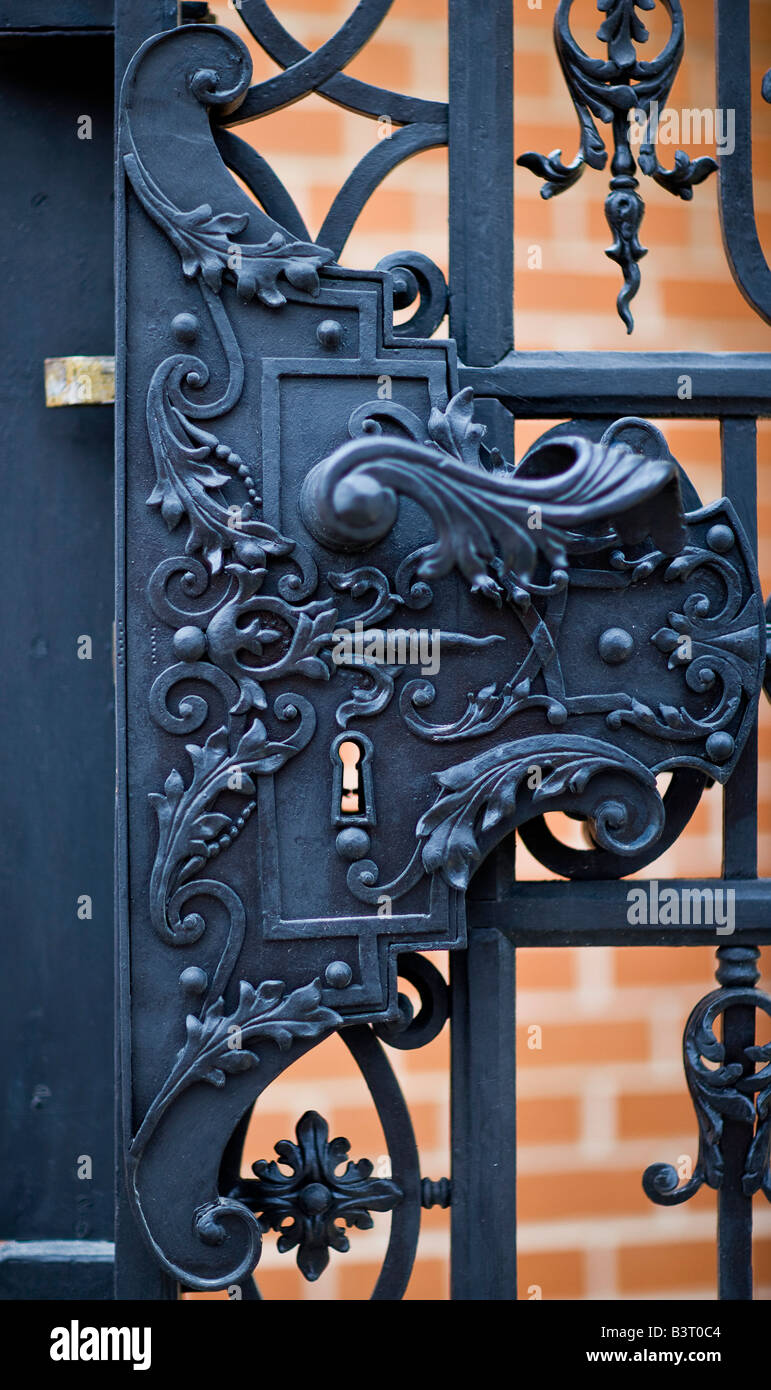 Wrought iron door handle hi-res stock photography and images - Alamy
