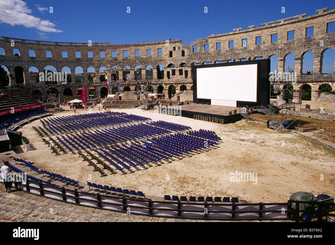 Interior of Arena Pula Istria Croatia Stock Photo - Alamy