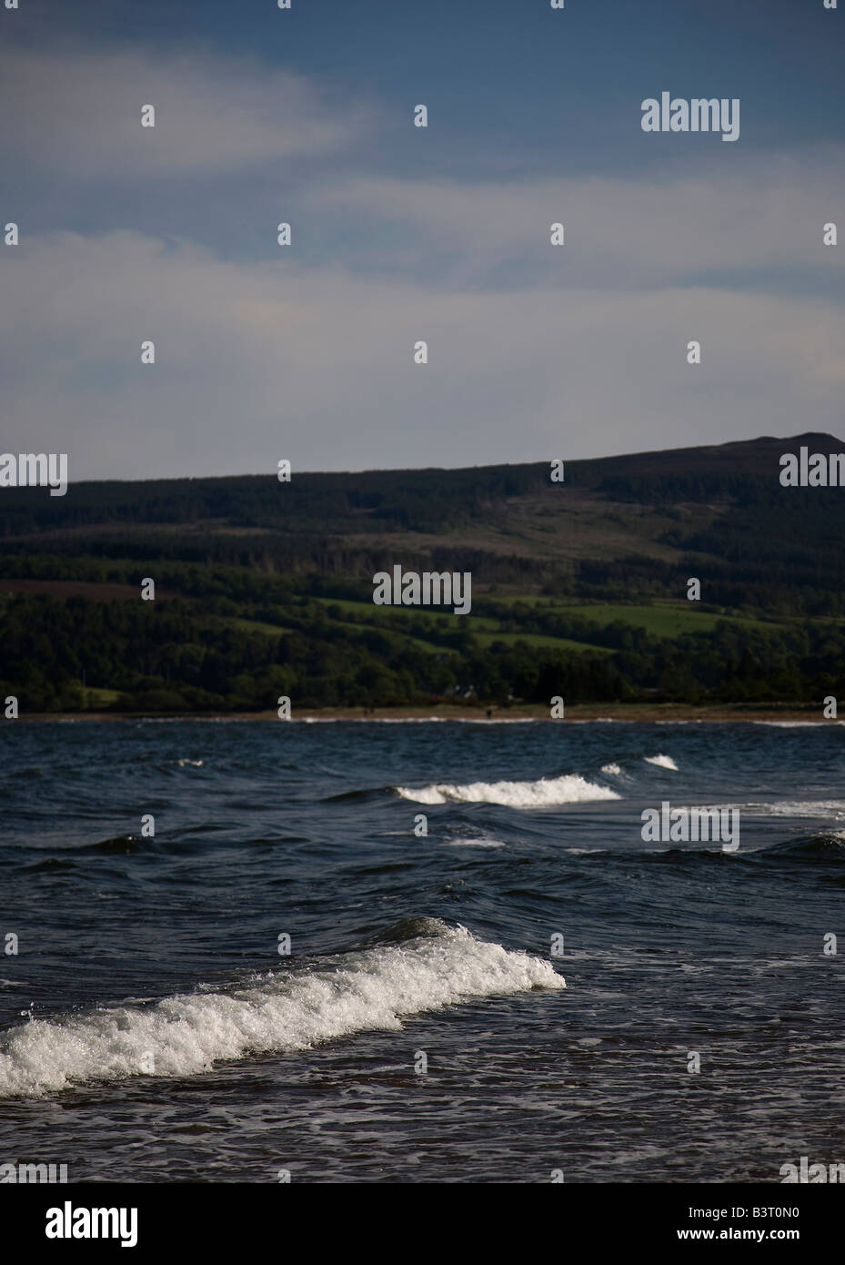 General view of Brodick beach on the Isle of Arran in south west ...
