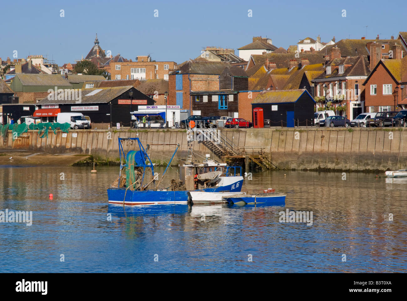 Europe UK england kent folkstone harbour Stock Photo - Alamy