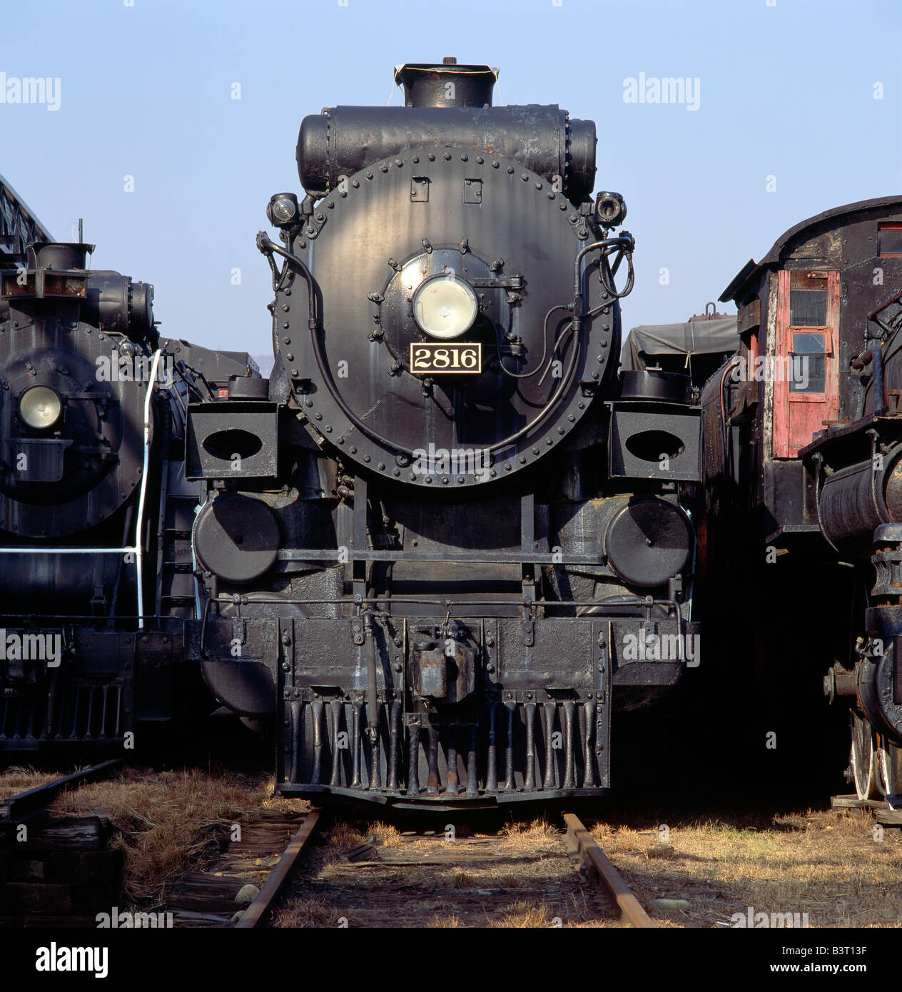 LOCOMOTIVE AT STEAMTOWN NATIONAL HISTORIC SITE; LARGEST COLLECTION OF ...