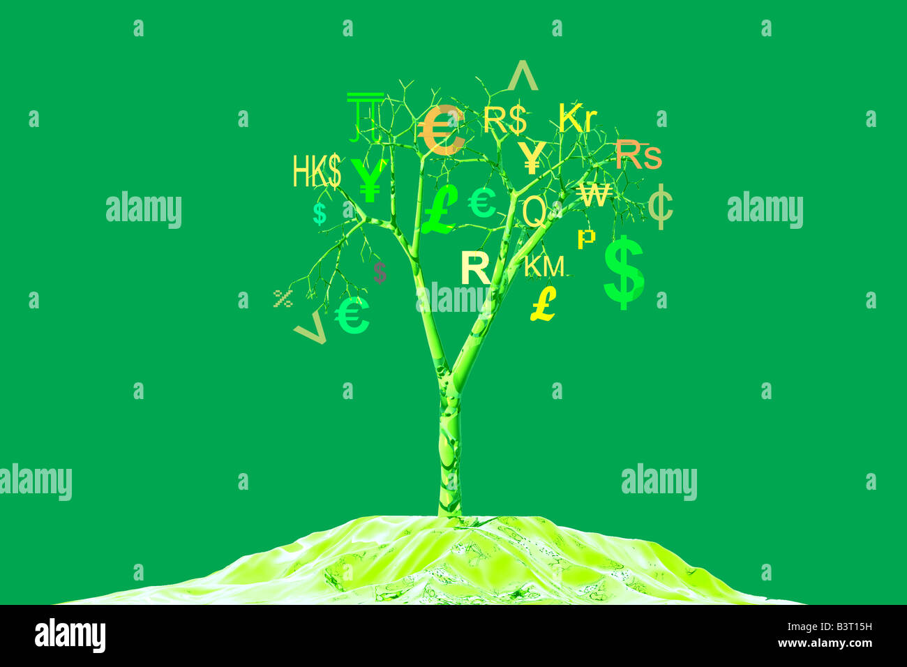Abstract money tree Stock Photo - Alamy