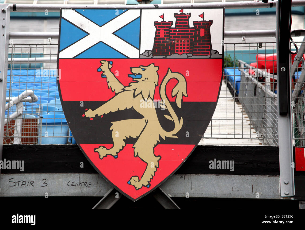 Scottish heraldic shield in Edinburgh Castle for Military Tattoo Stock ...