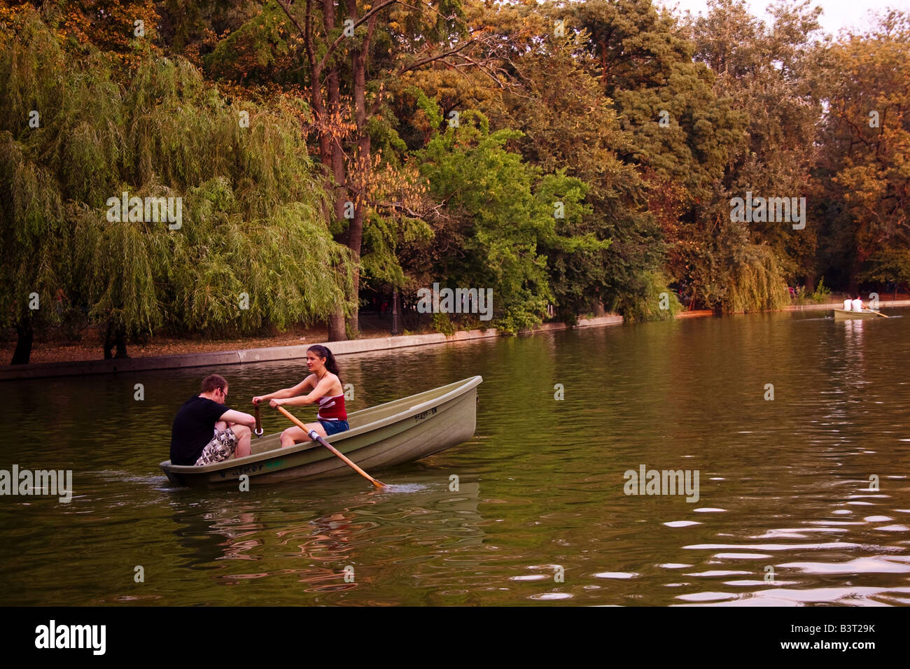 Boy girl in row boat hi-res stock photography and images - Alamy