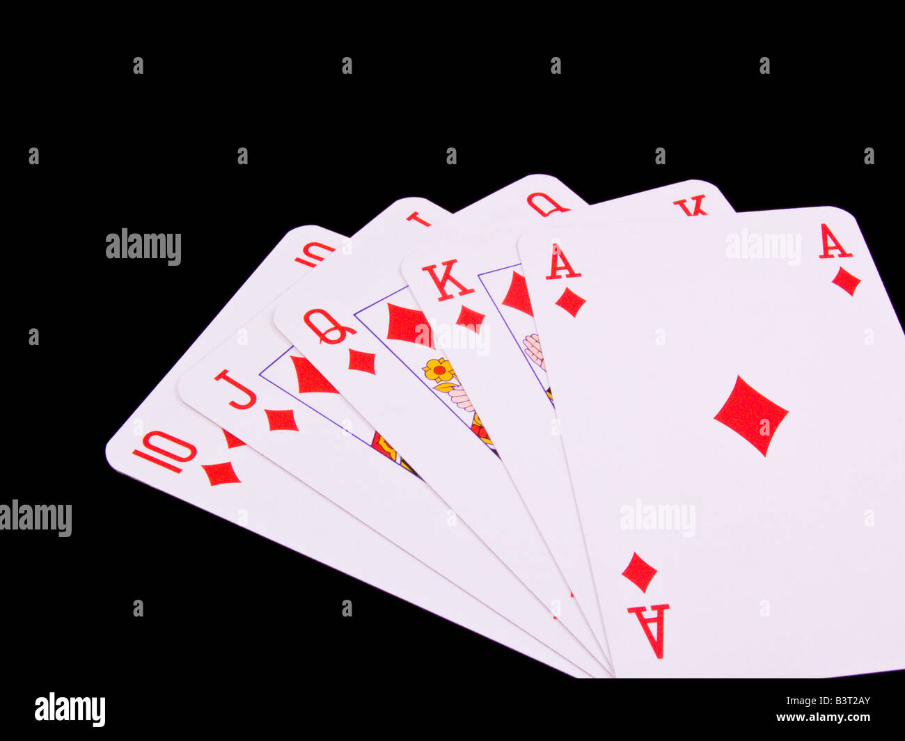 Poker Hand Royal Flush Stock Photo - Alamy
