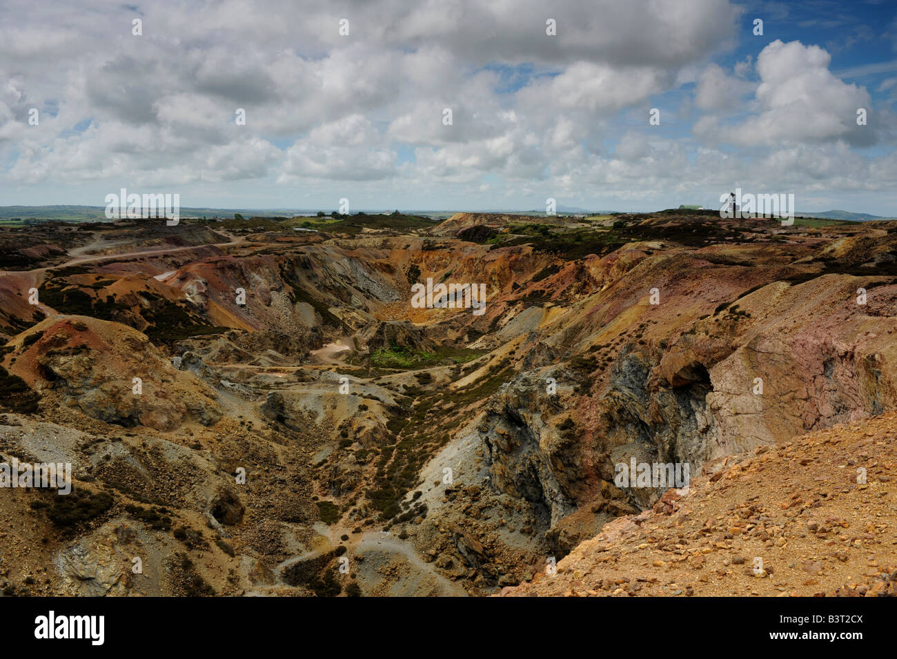 Parys Opencast copper mine Anglesey North Wales Stock Photo - Alamy
