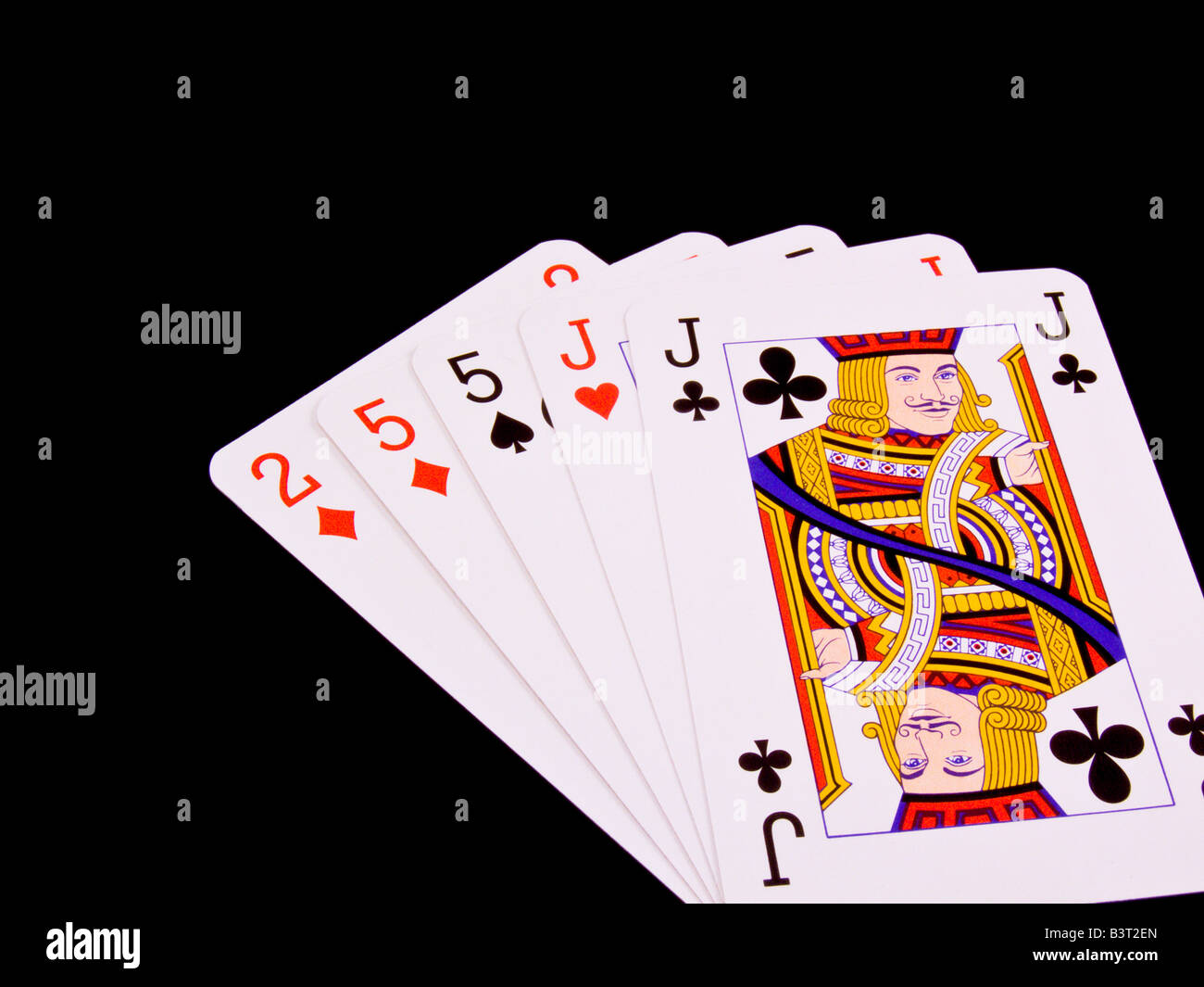 Poker Hand Two Pair Stock Photo - Alamy