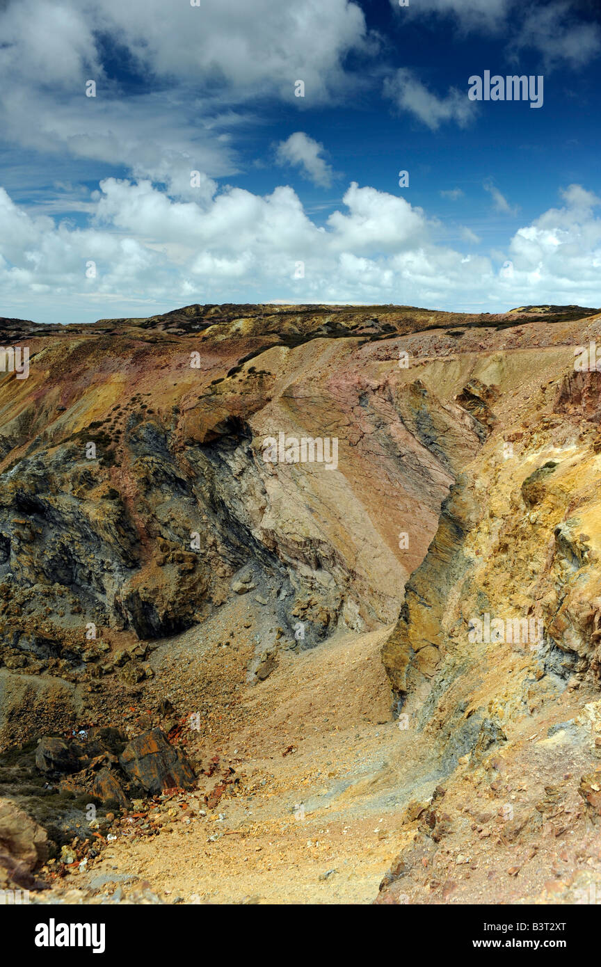 Parys Opencast copper mine Anglesey North Wales Stock Photo - Alamy