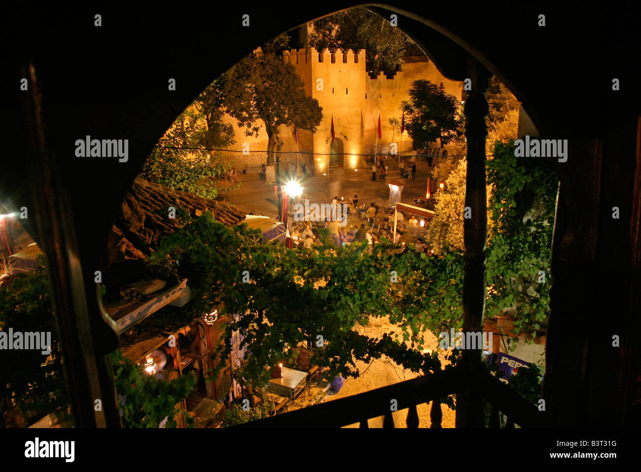 Chefchaouen, Morocco: View from Aladdin's Lamp restaurant overlooking ...